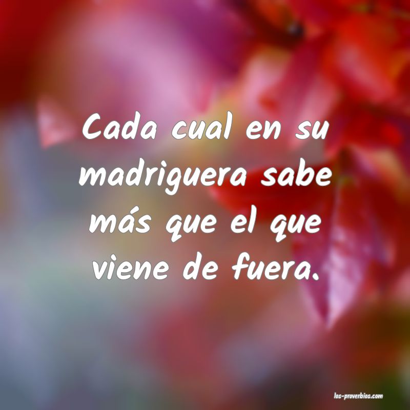 Cada cual sabe lo que carga su costal.