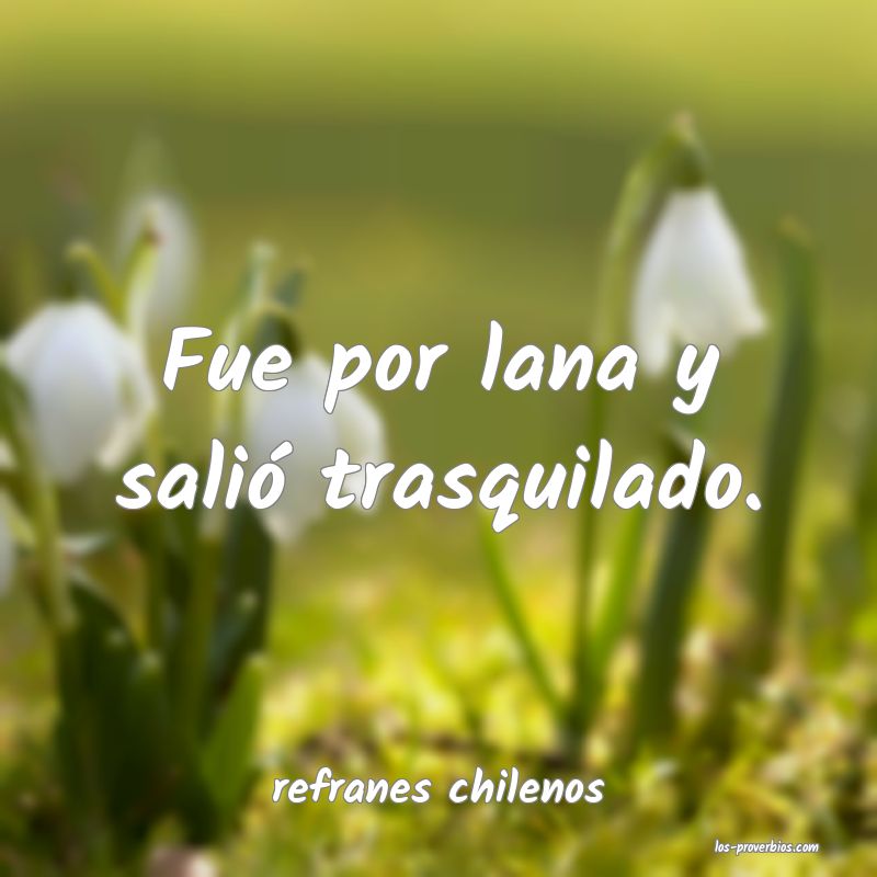 Ir por lana y volver trasquilado.